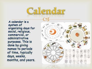 Calendars of the world | PPTX
