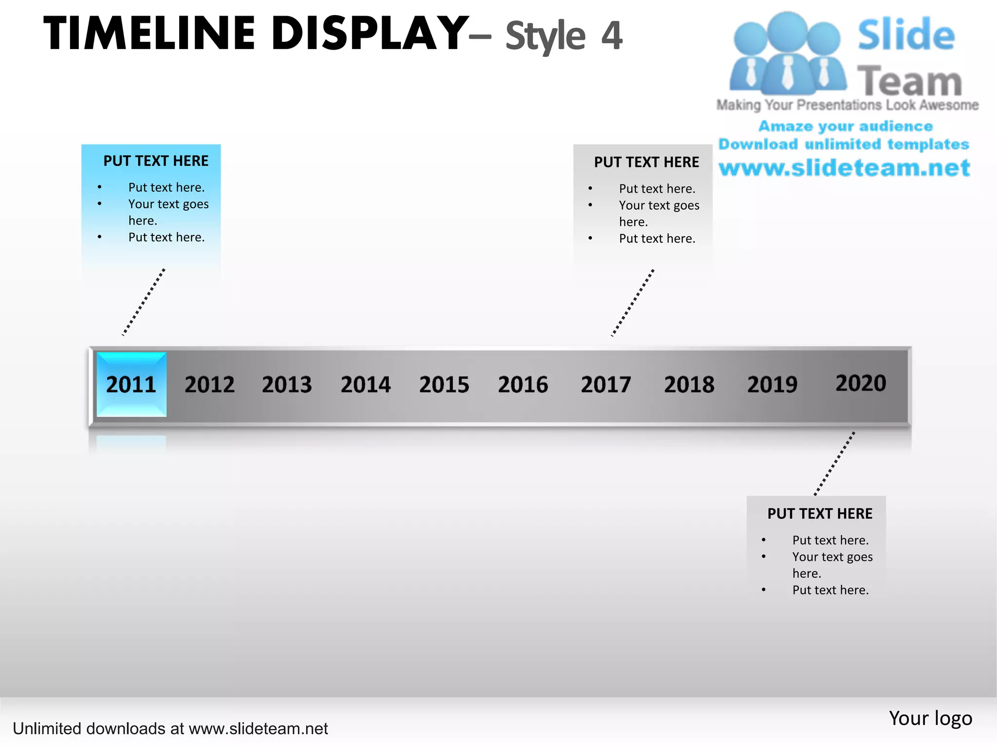 Calendar timeline display 4 power point slides and ppt diagram ...