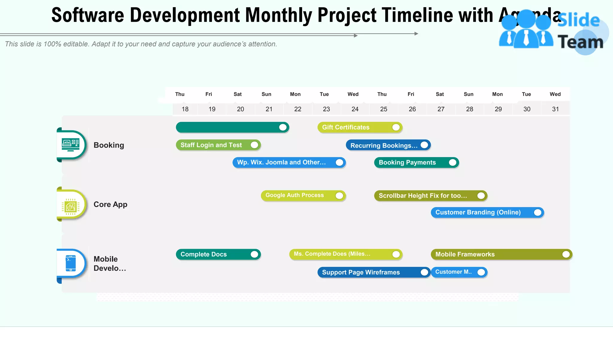 Calendar Timeline Training Plan Milestone Planning Month Duration ...