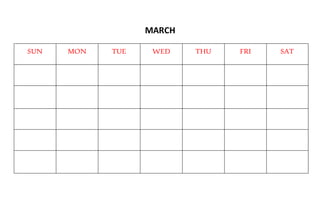 Calendar word | DOCX