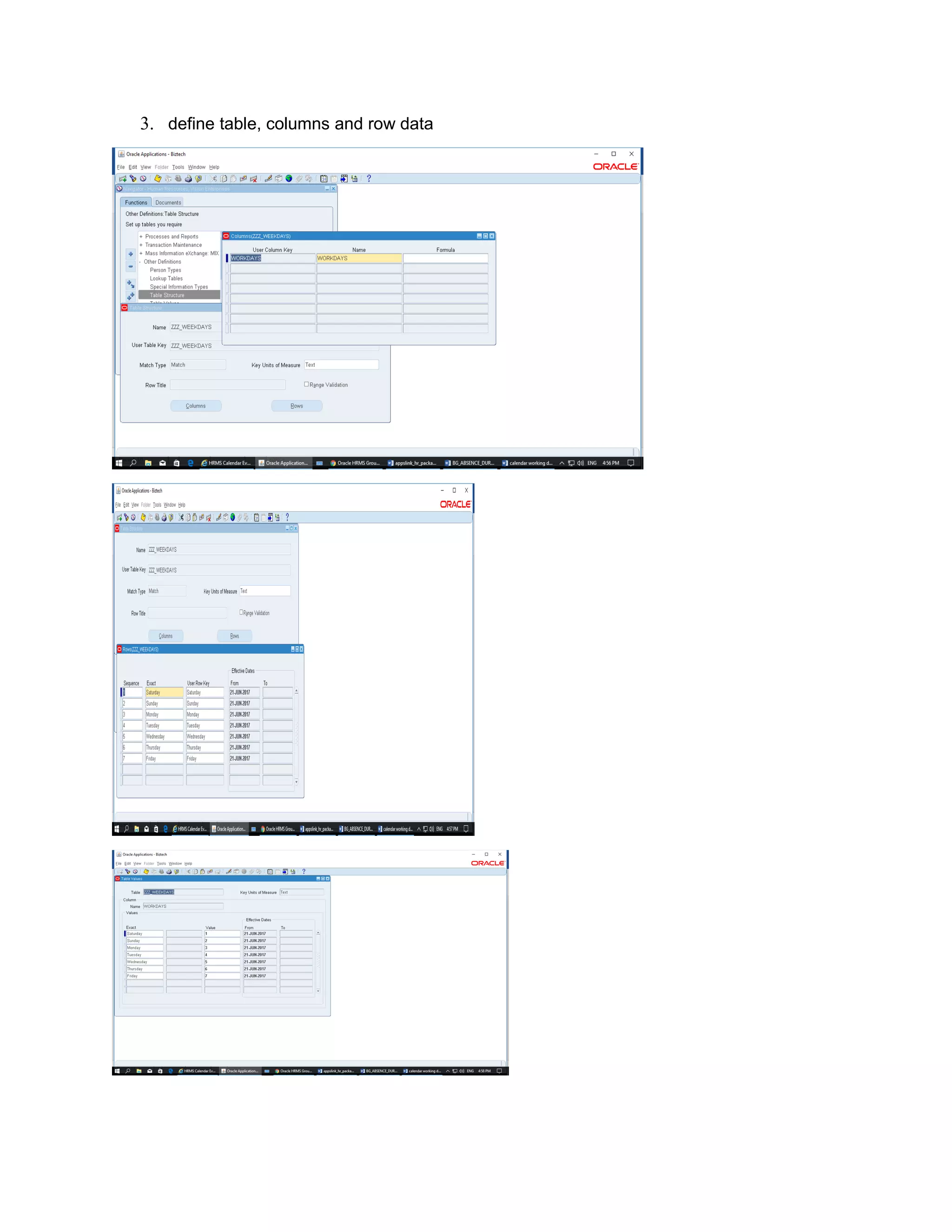 Calendar working days and holidays for Oracle EBS R12 Absence ...