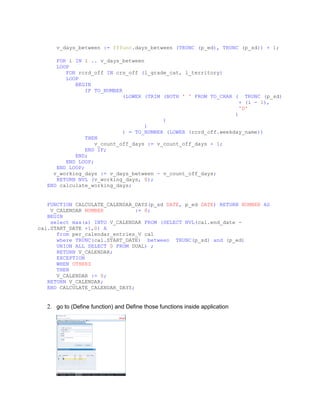 Calendar working days and holidays for Oracle EBS R12 Absence ...
