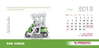 Table Calender design sample 4 | PPT
