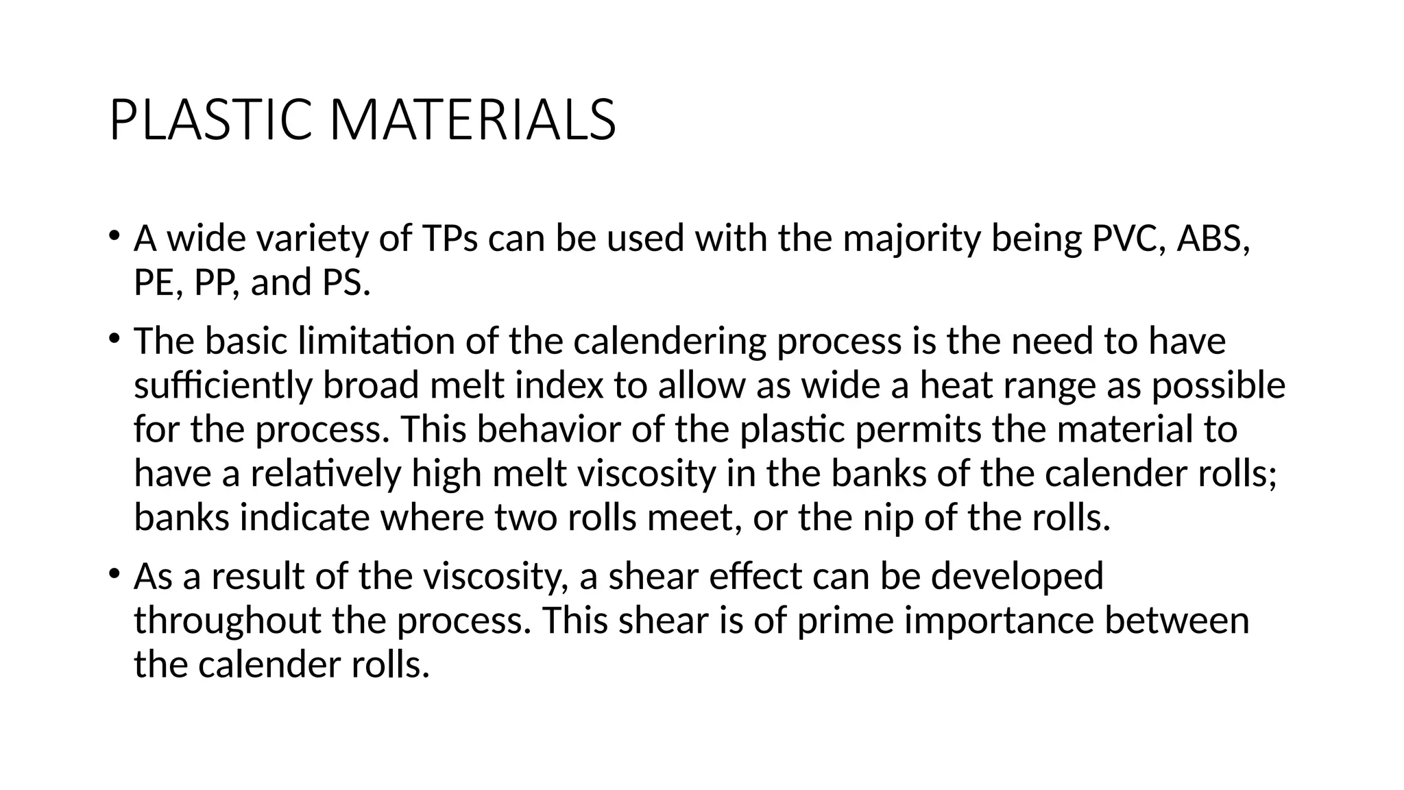 polymer processing - Calendering process.pptx