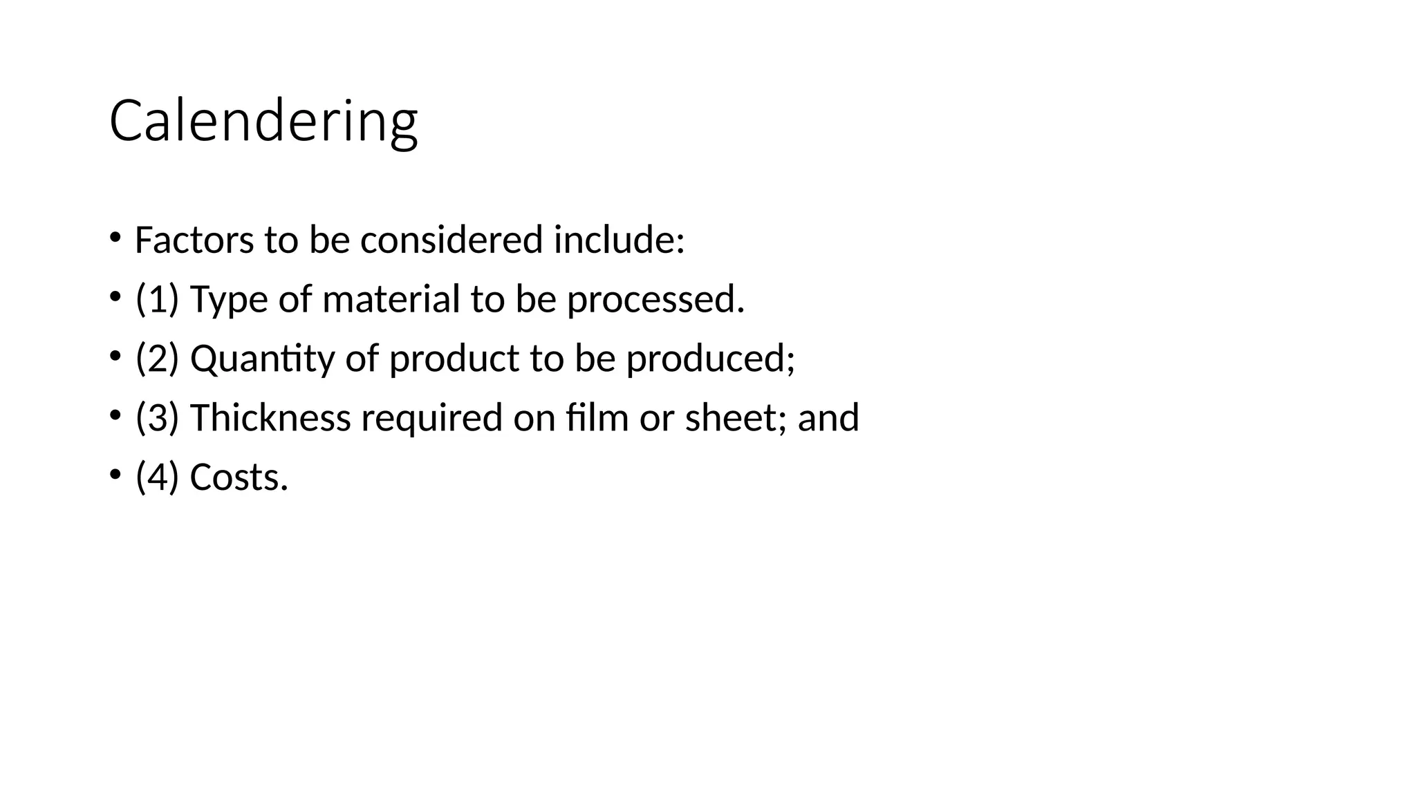 polymer processing - Calendering process.pptx