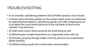 polymer processing - Calendering process.pptx