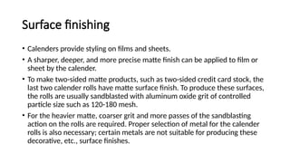 polymer processing - Calendering process.pptx