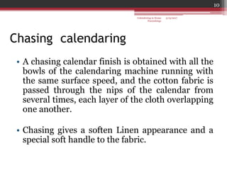Calendering in home furnishing | PPTX
