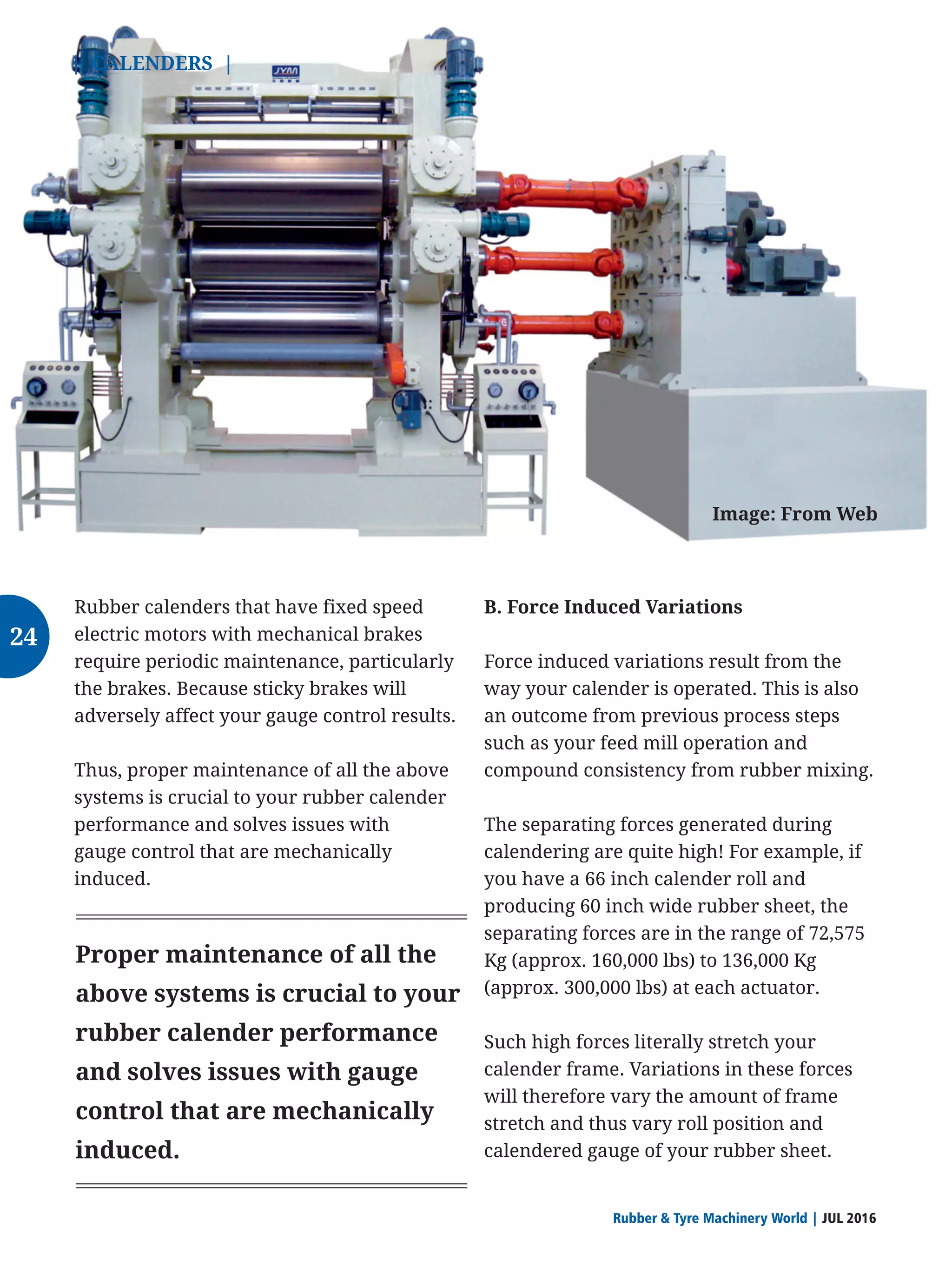 The Art of Owning & Operating Rubber Calenders | PDF