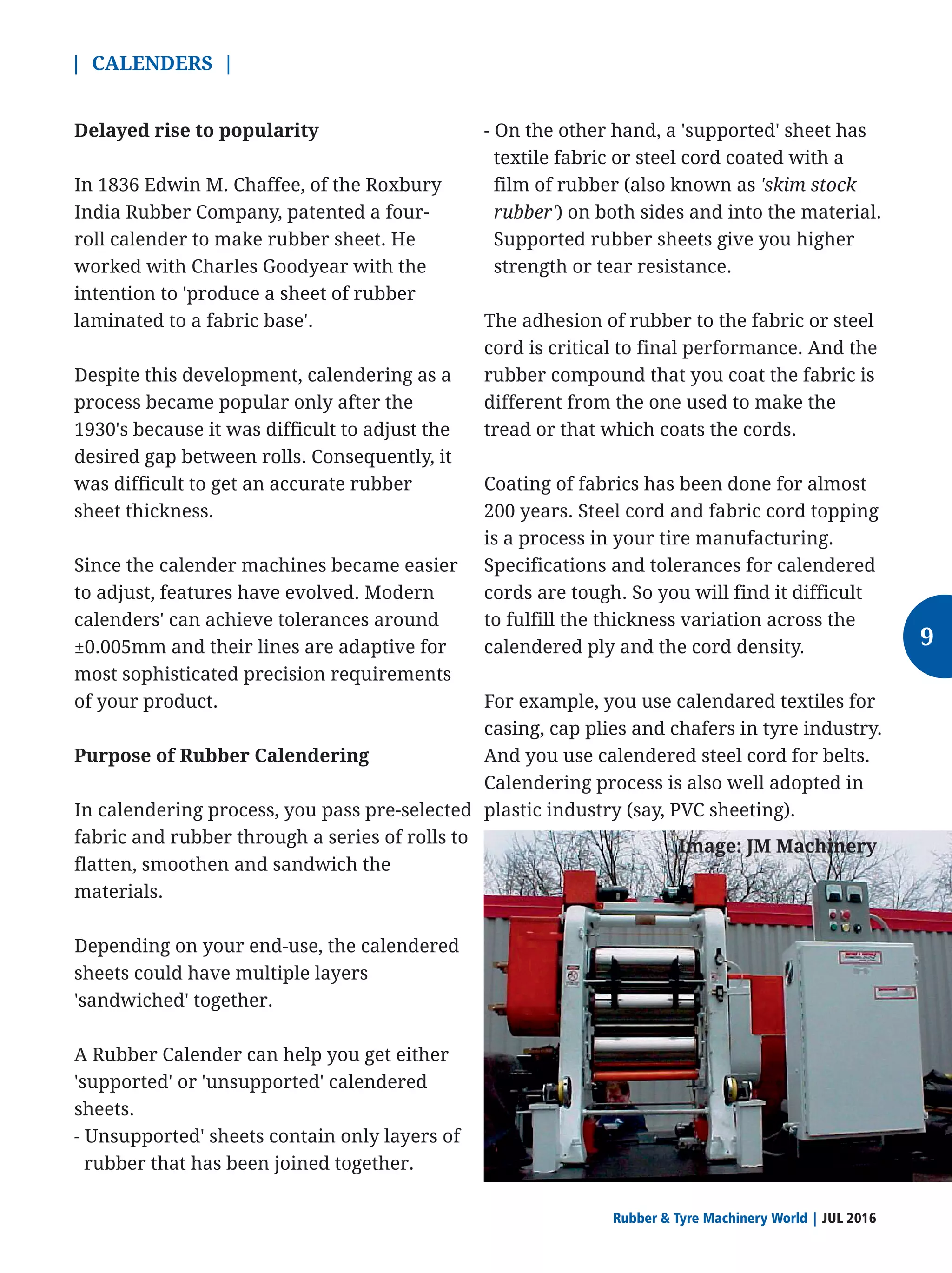 The Art of Owning & Operating Rubber Calenders | PDF