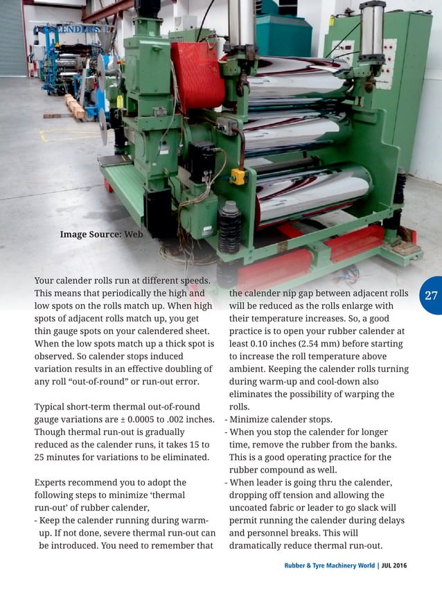 The Art of Owning & Operating Rubber Calenders | PDF