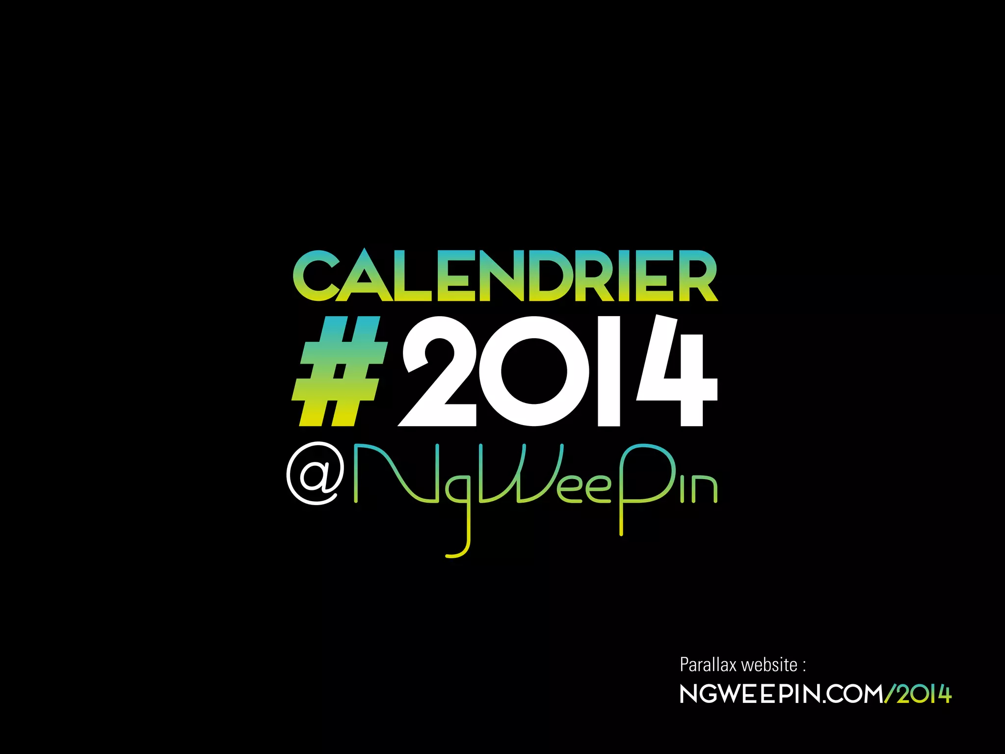 Calendrier #2014 par Ng Wee Pin | PPT