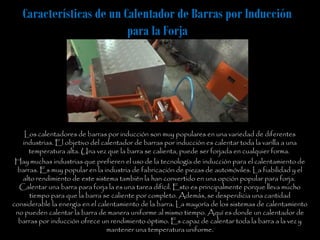 Calentador de barras por inducción para la forja | PPT