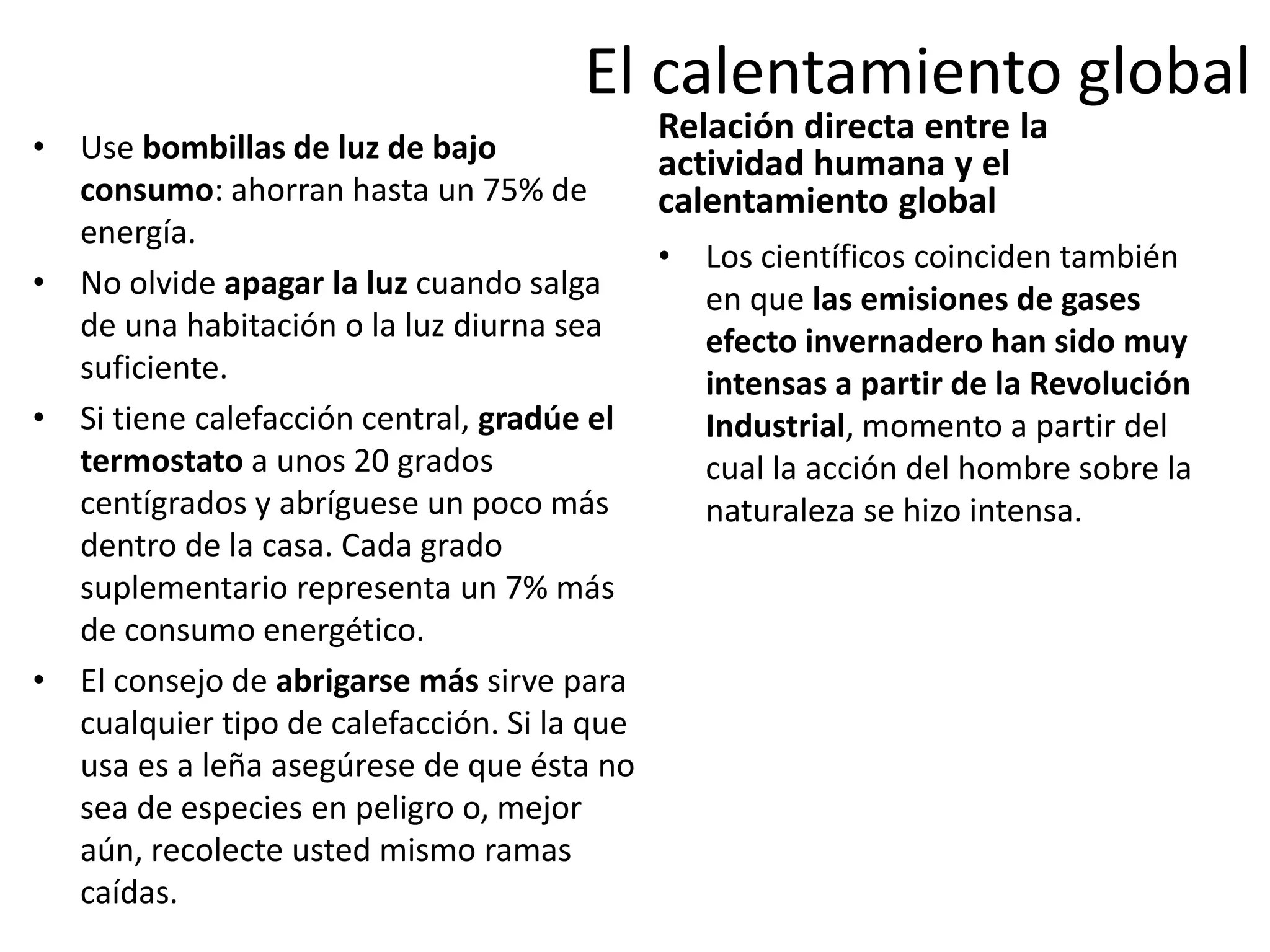 Calentamiento global 5to grado | PPTX