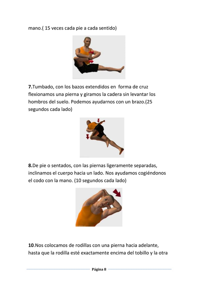 Calentamientos para natación | PDF