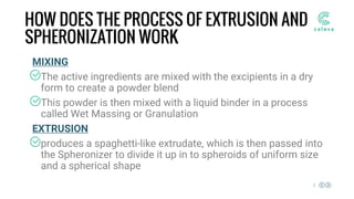 Extrusion Spheronization | PPTX