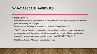 Transfer Pricing Methods and Alternatives - Safe Harbour Regimes | PDF