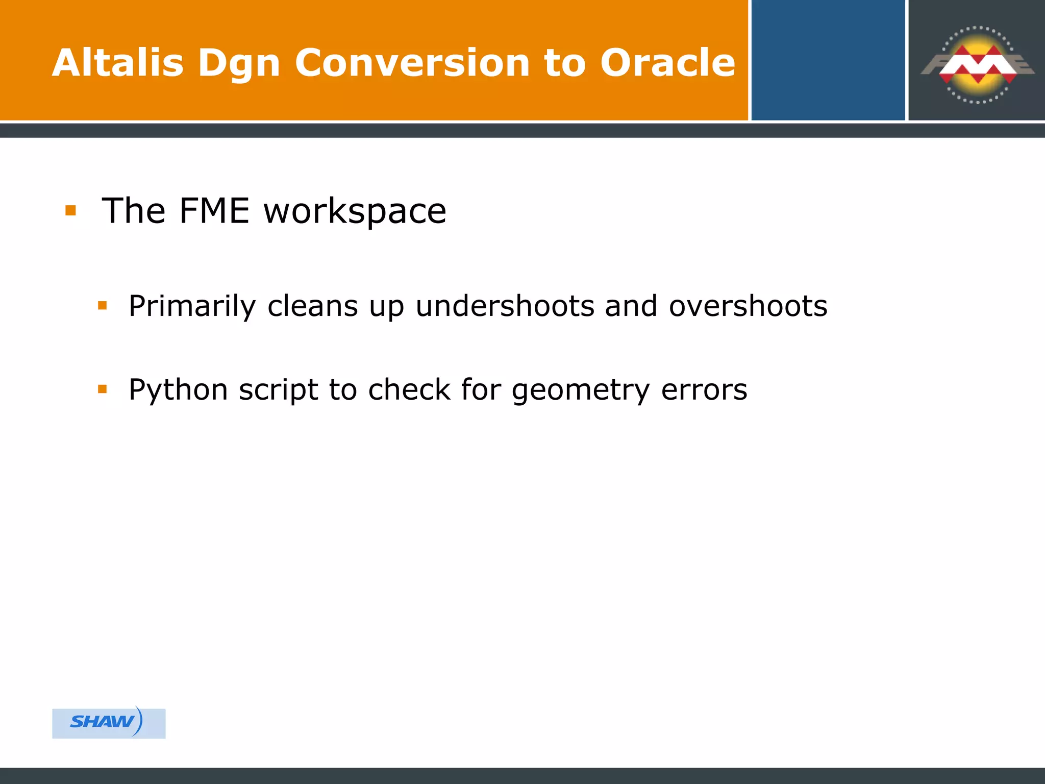 Conversion of CAD Drawings and Shape Files to Oracle Objects | PPTX