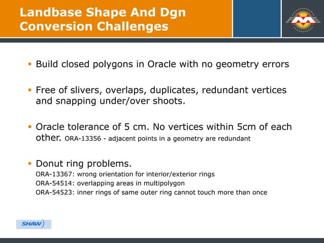 Conversion of CAD Drawings and Shape Files to Oracle Objects | PPT