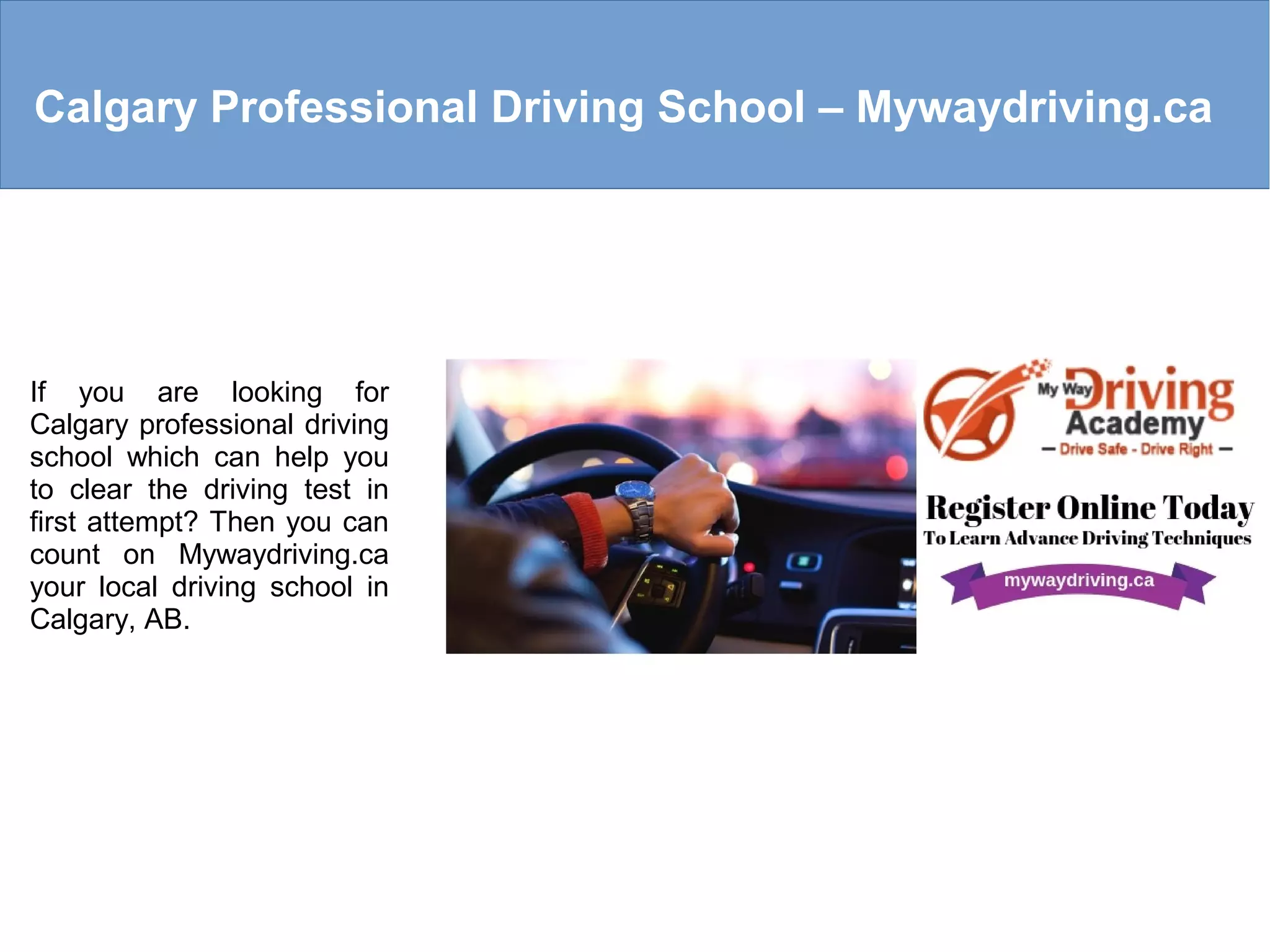 Calgary Professional Driving School | PPT