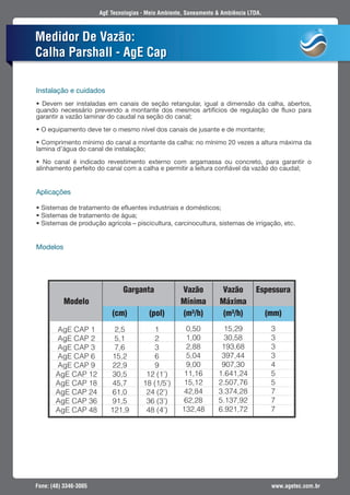 Calha parshall | PDF