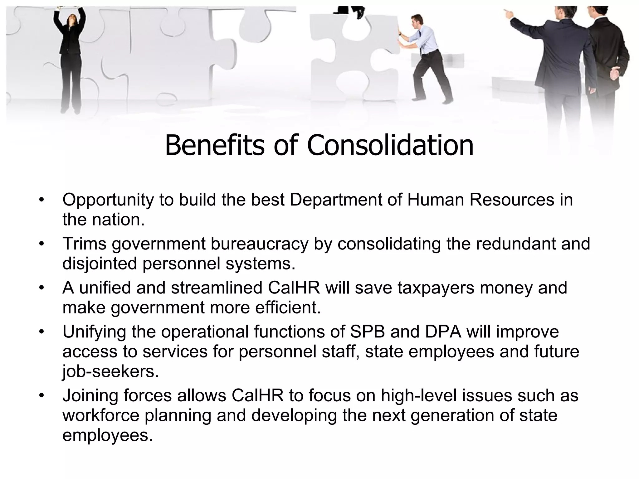 CalHR Reorganization Overview | PPT