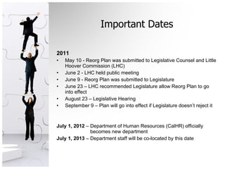 CalHR Reorganization Overview | PPT