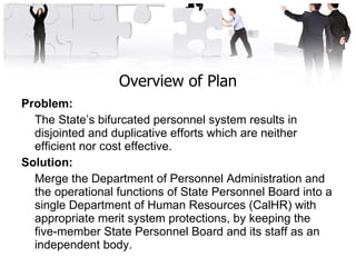 CalHR Reorganization Overview | PPT