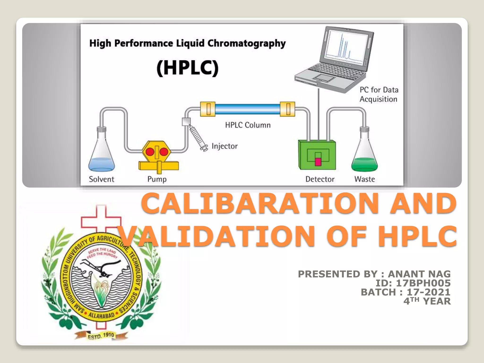 Calibaration And Validation Of Hplc Pptx Chemistry Science