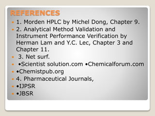 Calibaration and validation of hplc | PPTX