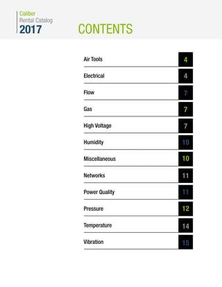 Caliber Test & MEasurement Rental Catalog | PDF