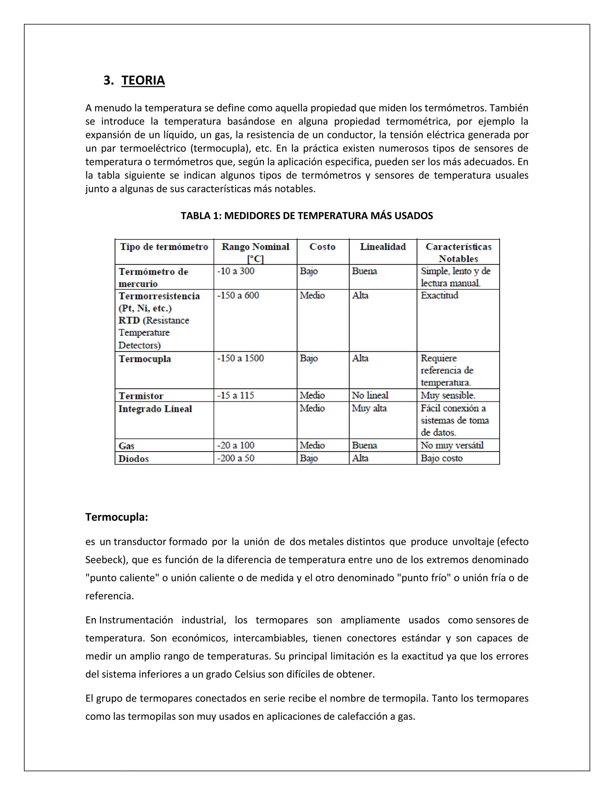Calibracion termocupla | DOCX