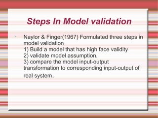 Calibration and validation model (Simulation ) | PPT