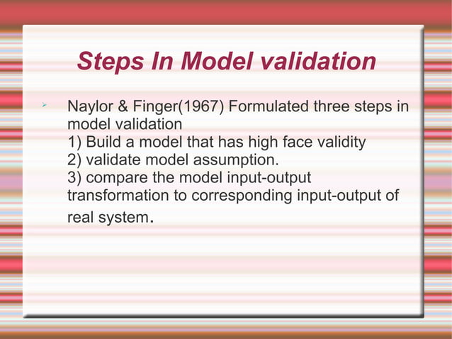 Calibration And Validation Model Simulation Ppt