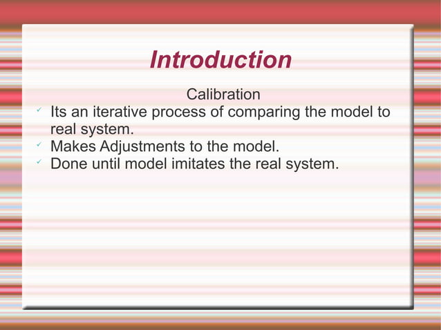 Calibration and validation model (Simulation ) | PPT