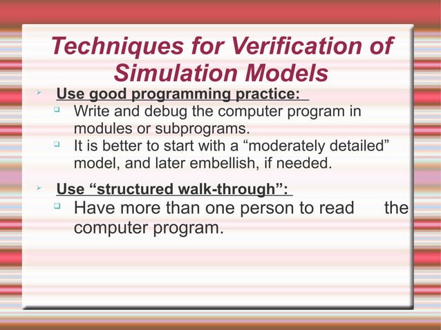 Calibration and validation model (Simulation ) | PPT