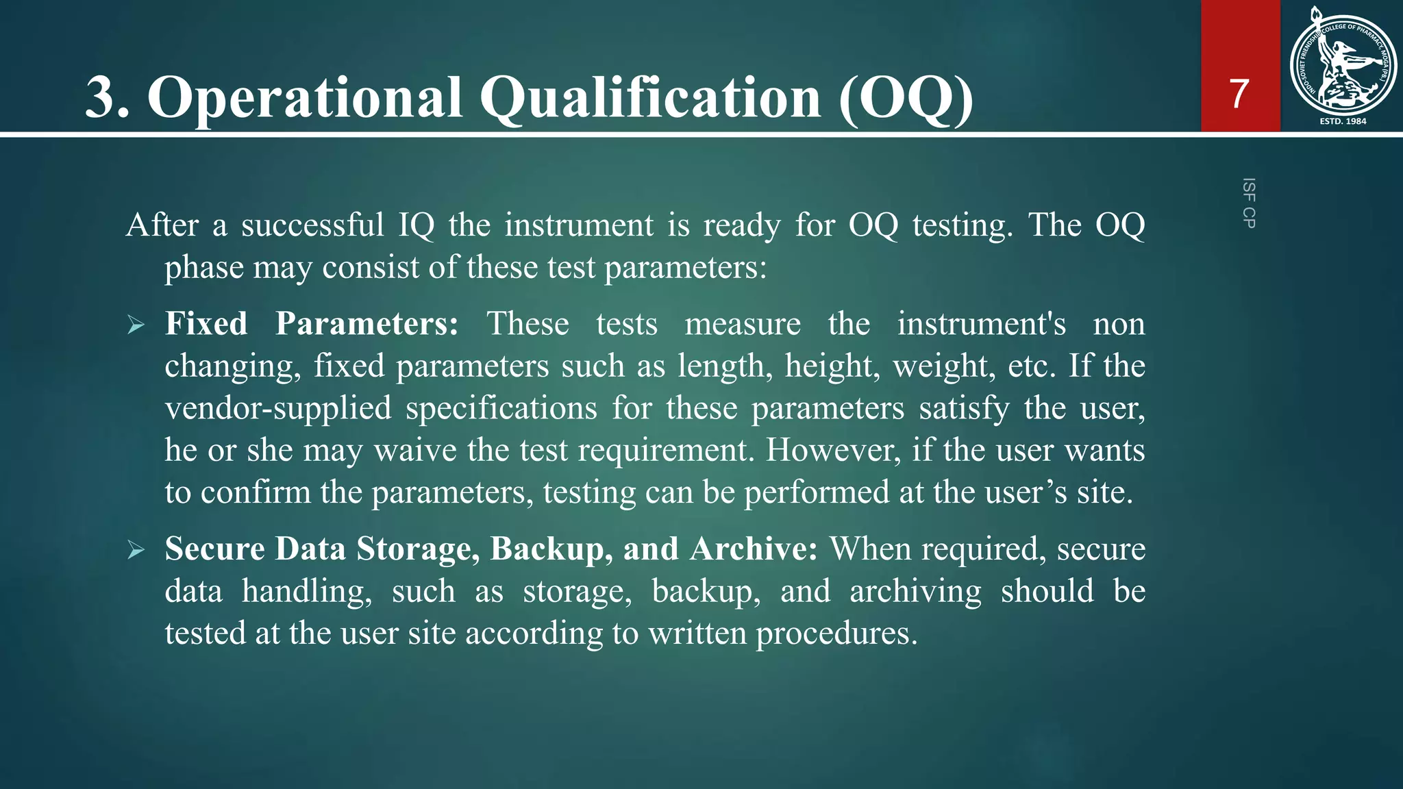 Calibration and Qualification of Analytical Instruments | PPTX