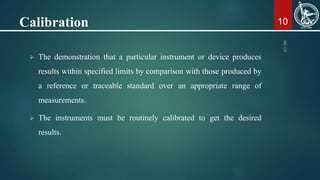 Calibration and Qualification of Analytical Instruments | PPTX