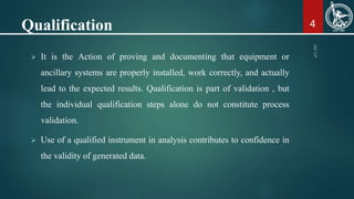 Calibration and Qualification of Analytical Instruments | PPTX