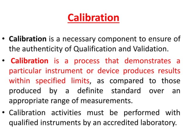 Calibration | PPTX