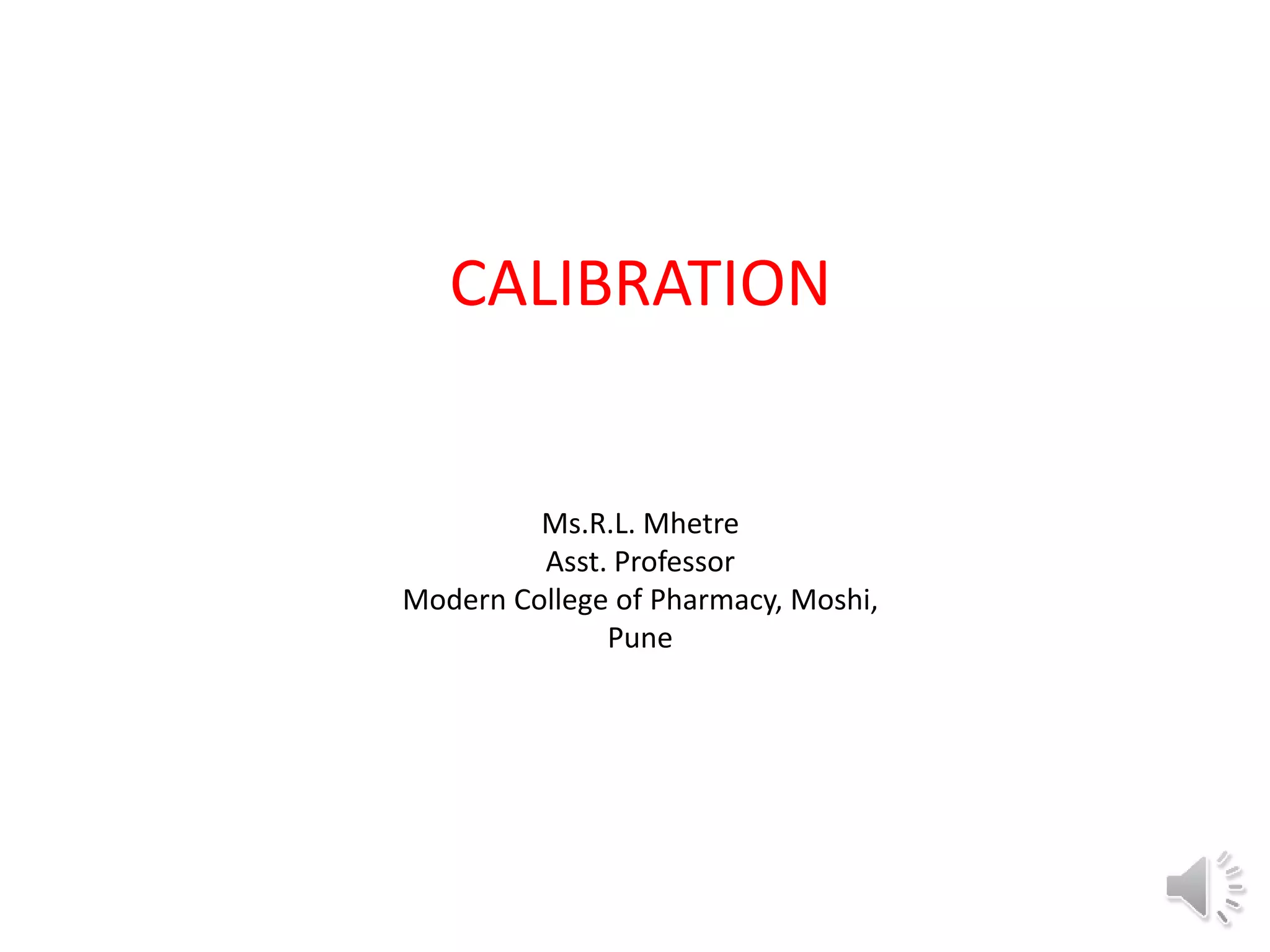 Calibration | PPT