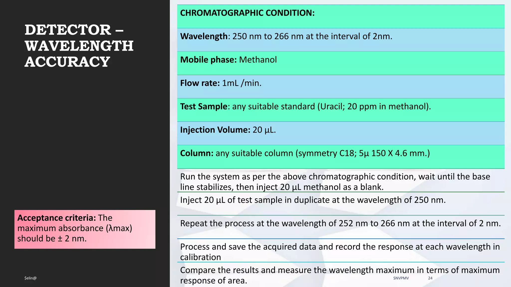 Calibration - UV VIS Spectrophotometer, HPLC, Gas Chromatograph, IR ...