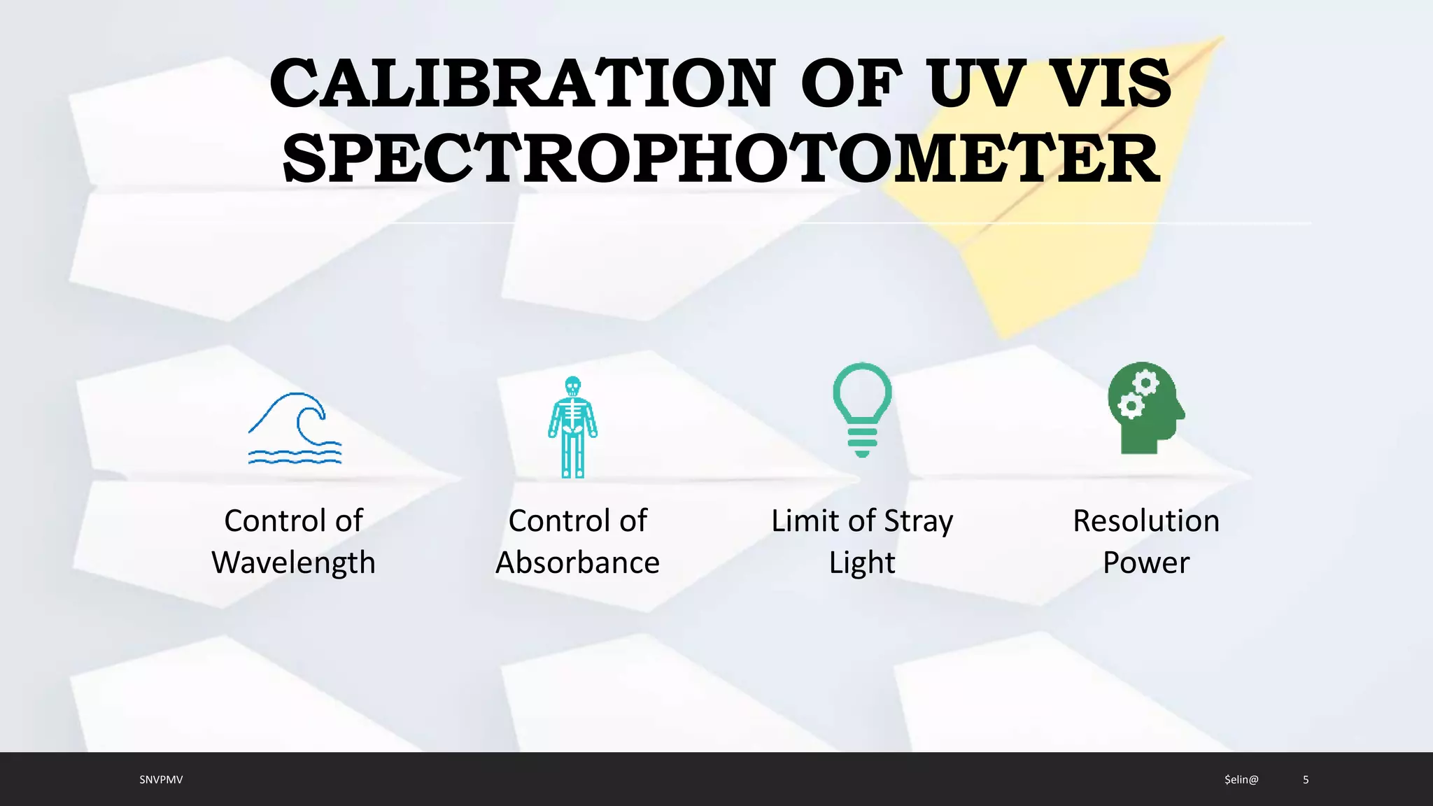 Calibration - UV VIS Spectrophotometer, HPLC, Gas Chromatograph, IR spectrophotmter Fluorimeter ...