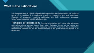 Calibration of Analytical instrument | PPTX
