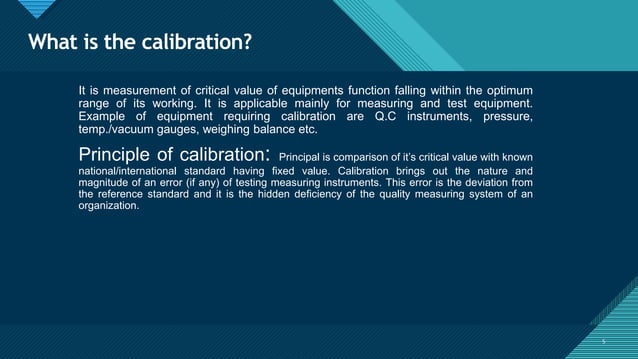 Calibration of Analytical instrument | PPTX | Physics | Science