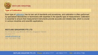 Calibration Services in Singapore | PPT