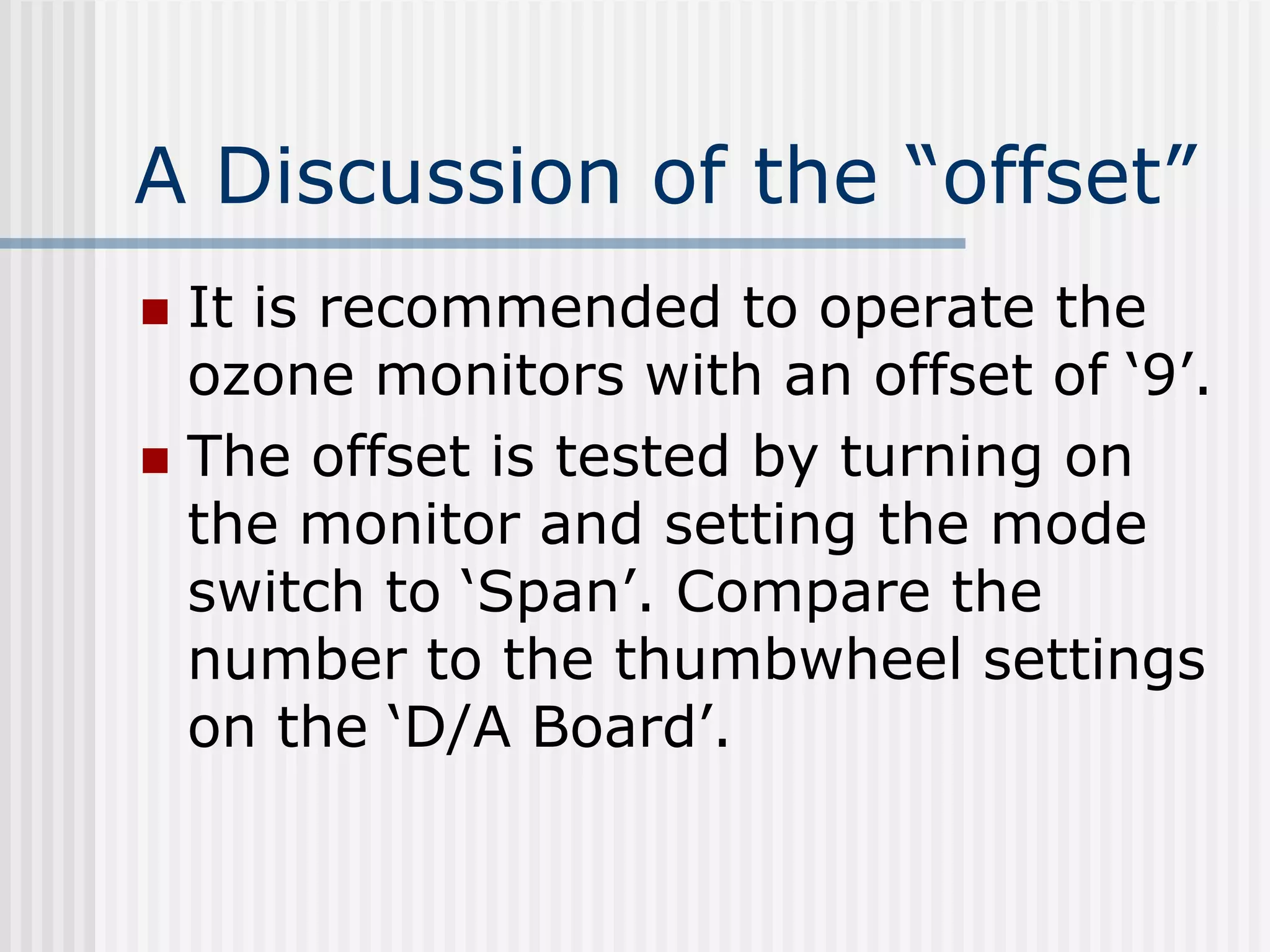 Calibration dasibi-ozone | PPT | Chemistry | Science
