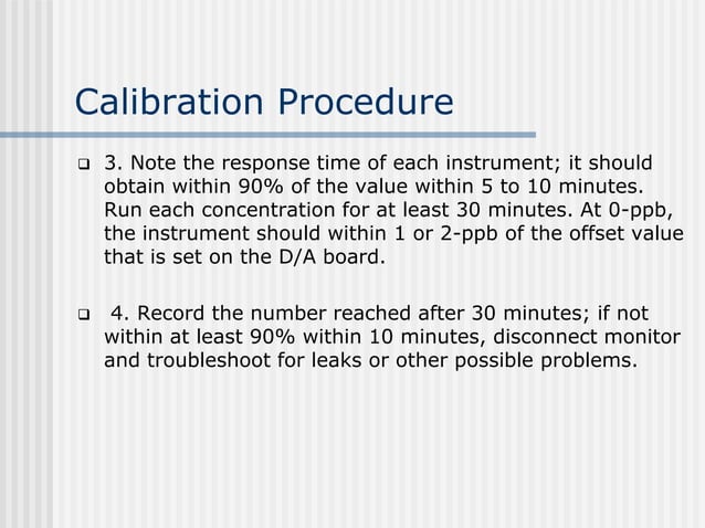 Calibration dasibi-ozone | PPT | Chemistry | Science
