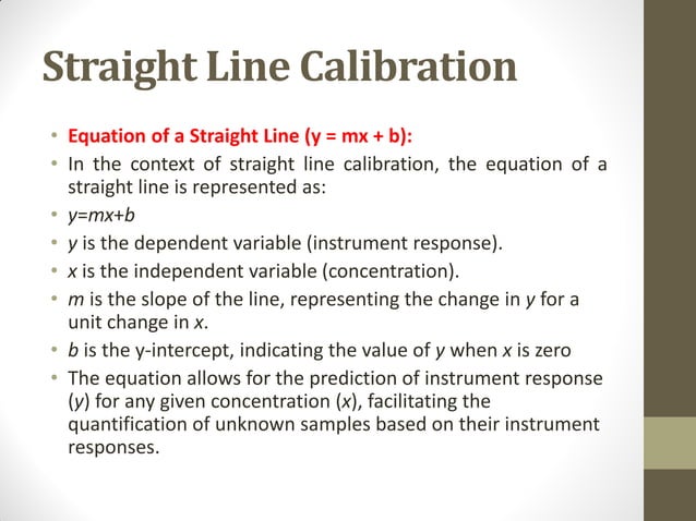 Calibration And Calibration Curve Lecture Notes Ppt