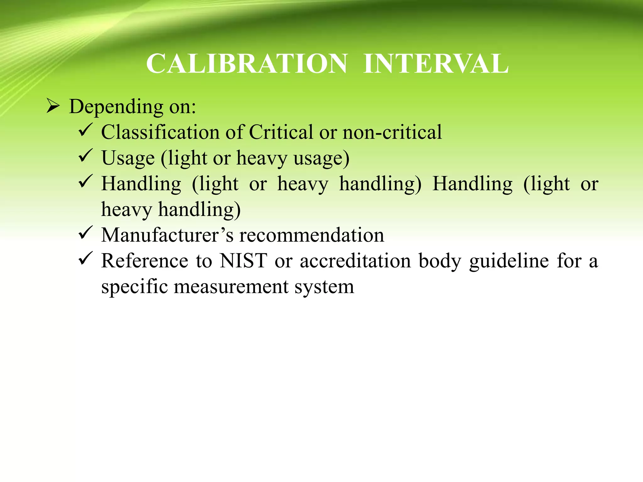 Calibration and Qualification | PPTX